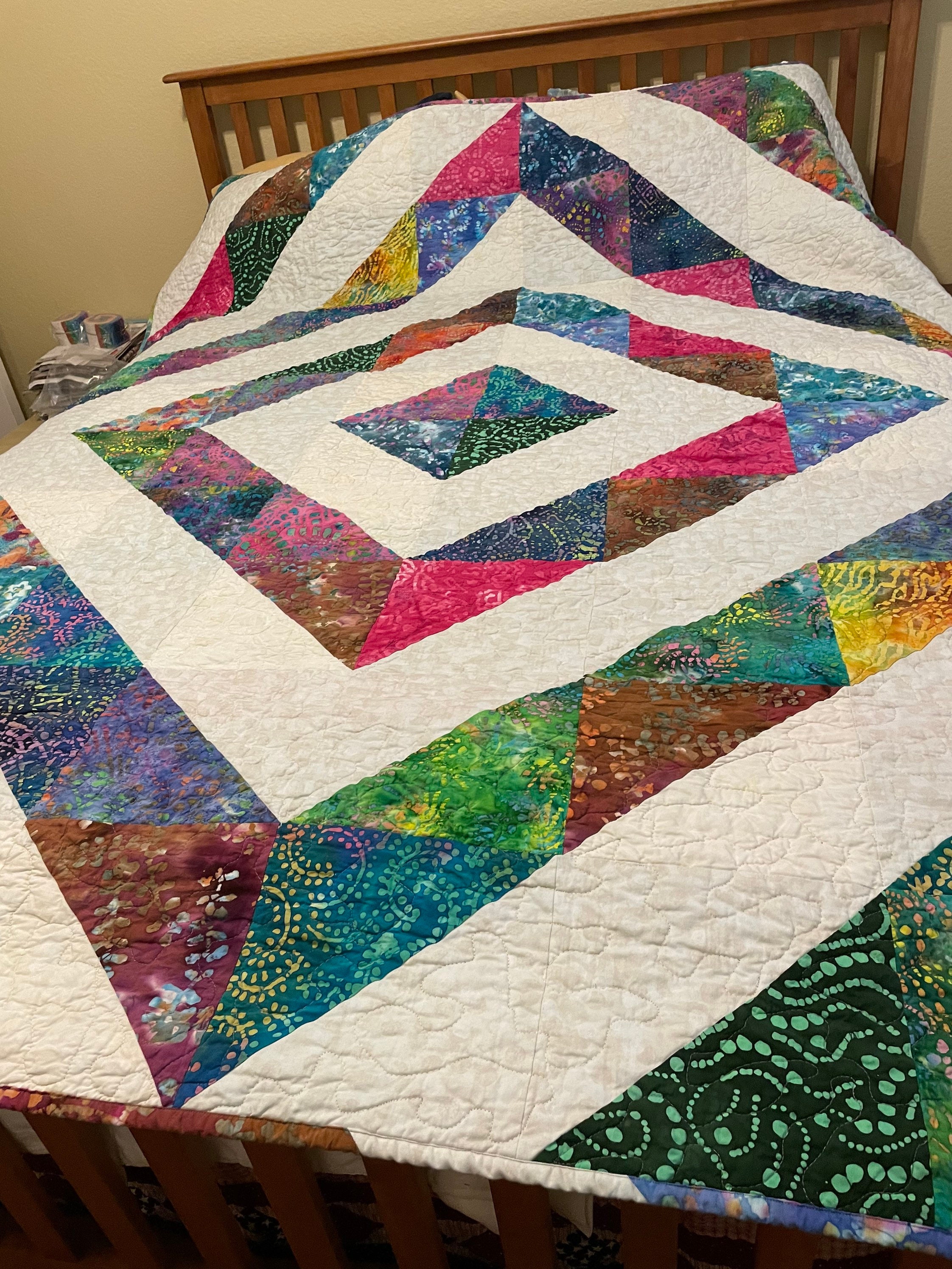 Batik Triangles - Etsy