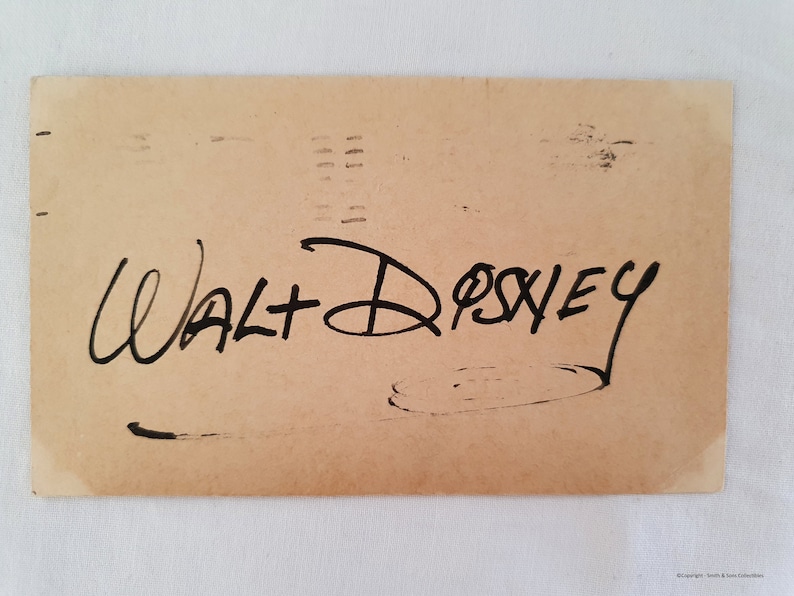 Walt Disney Autographed 8x10 Photo COA WD37964 - Etsy