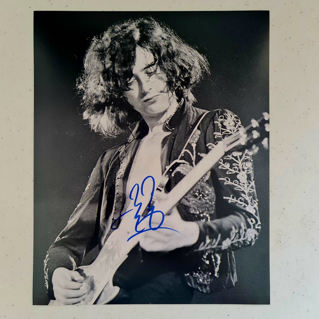 Jimmy Page Autographed Led Zeppelin 8x10 Photo COA #JP84975 - Etsy