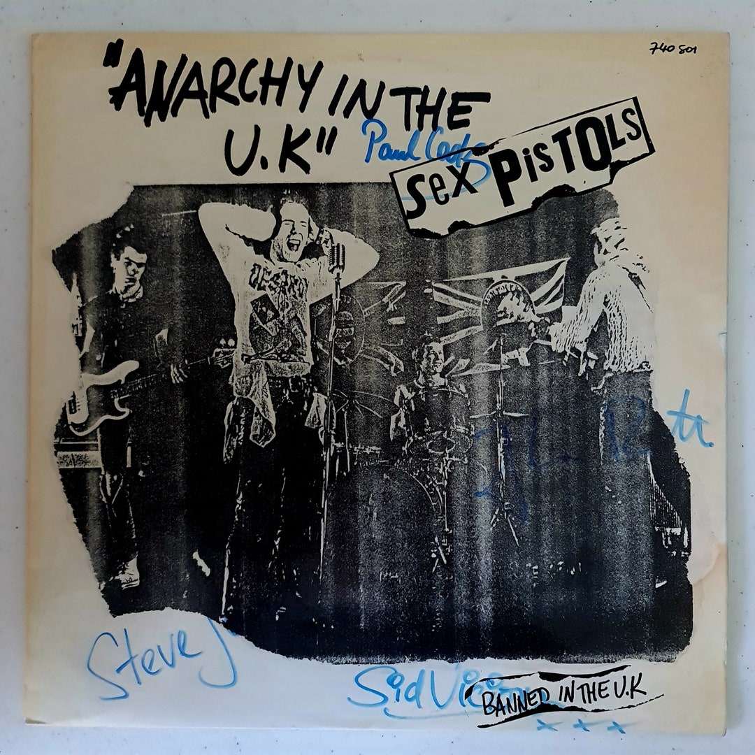 Sex Pistols Autographed Anarchy In The Uk Coa Sp38972 Etsy 5831