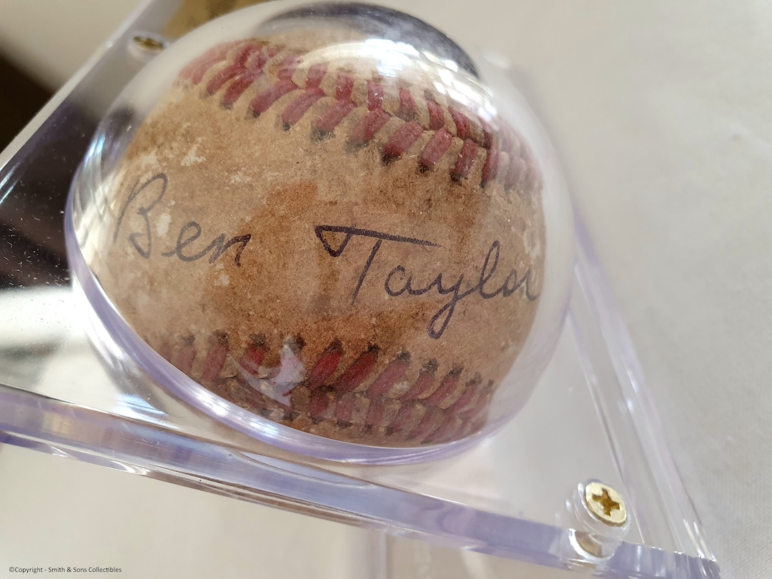 Ben Taylor - Autographed 'vintage Baseball' in Heavy Display Holder COA ...