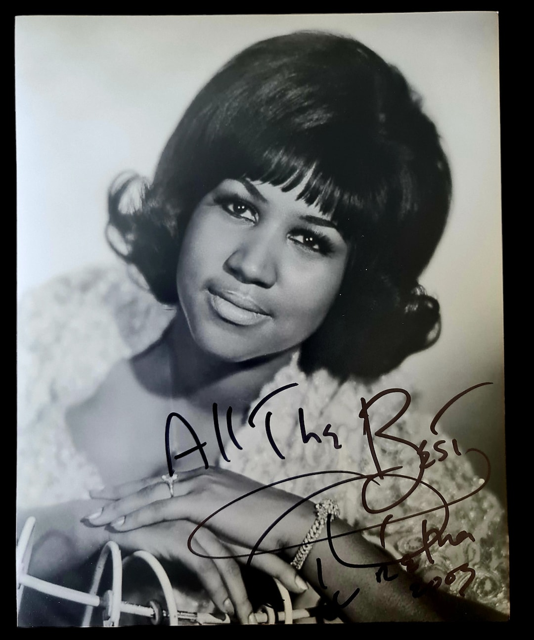 Aretha Franklin Autographed COA #AF79355 - Etsy