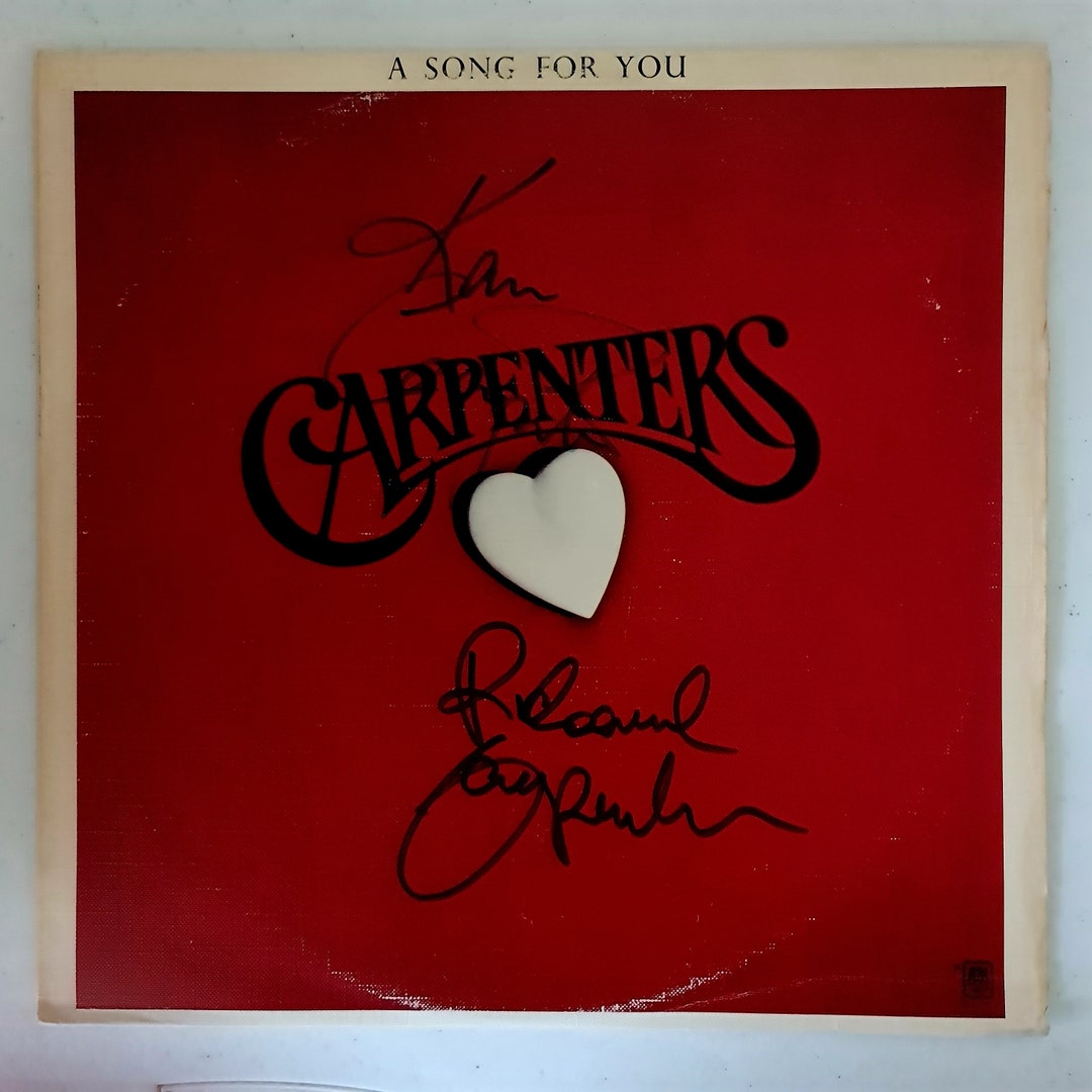 The Carpenters Autographed 'A Song for You' COA TC34842 - Etsy