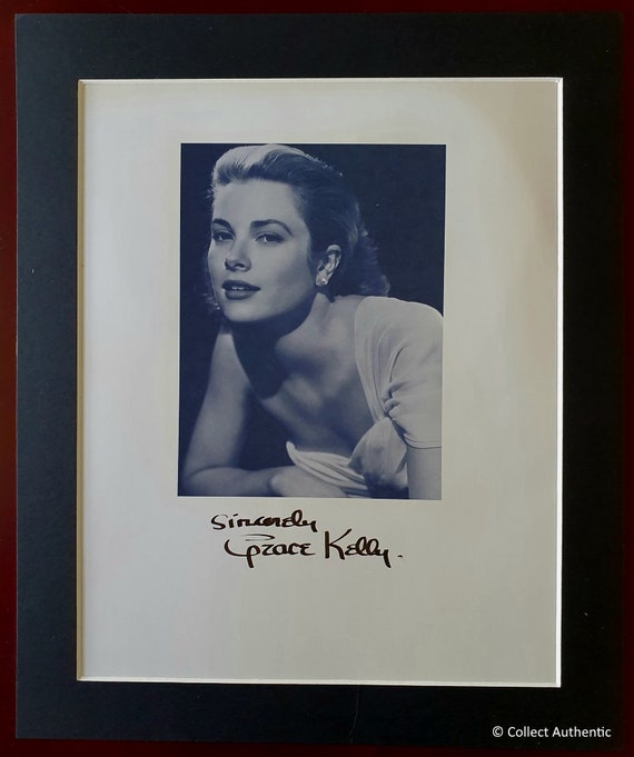 Grace Kelly Autographed Vintage Matted 8x10 Photo COA GK89763 | Etsy