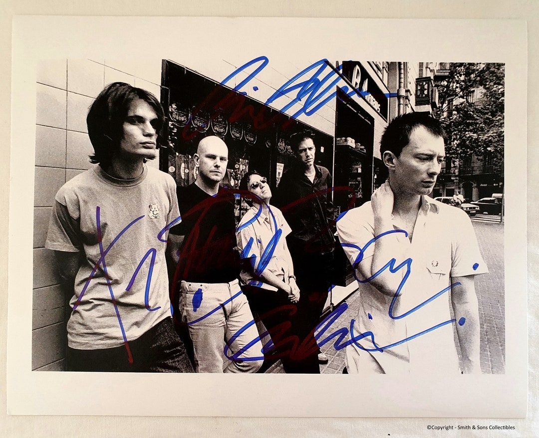 Radiohead Band Autographed B&W 8x10 Photo COA #RH45217 - Etsy