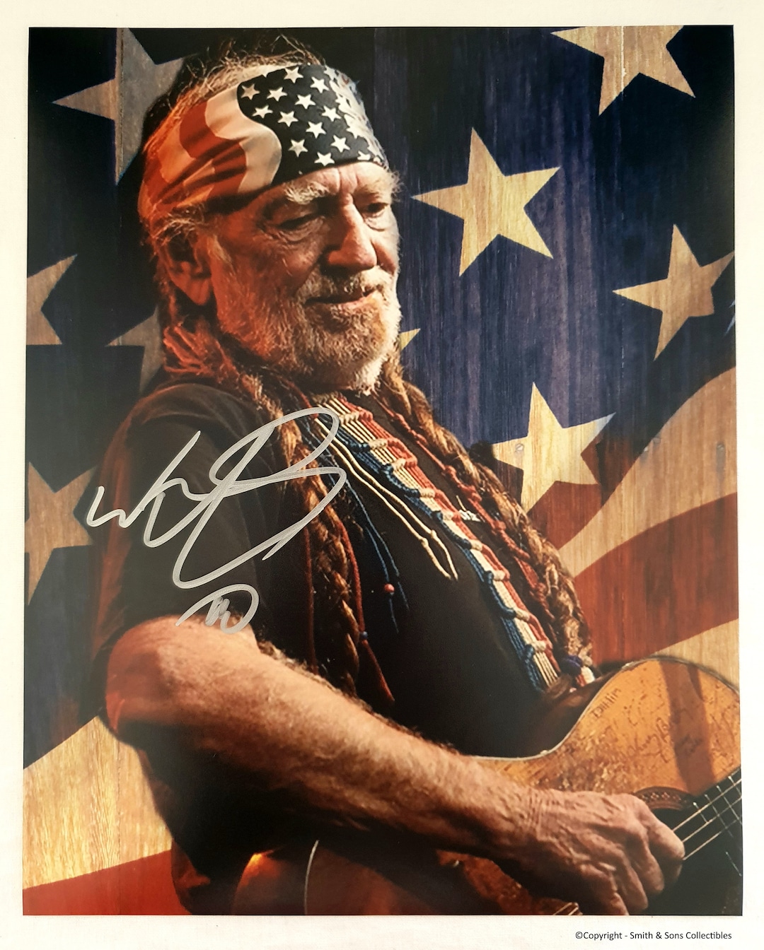 Willie Nelson Autographed Glossy 8x10 Photo COA #WN22584 - Etsy