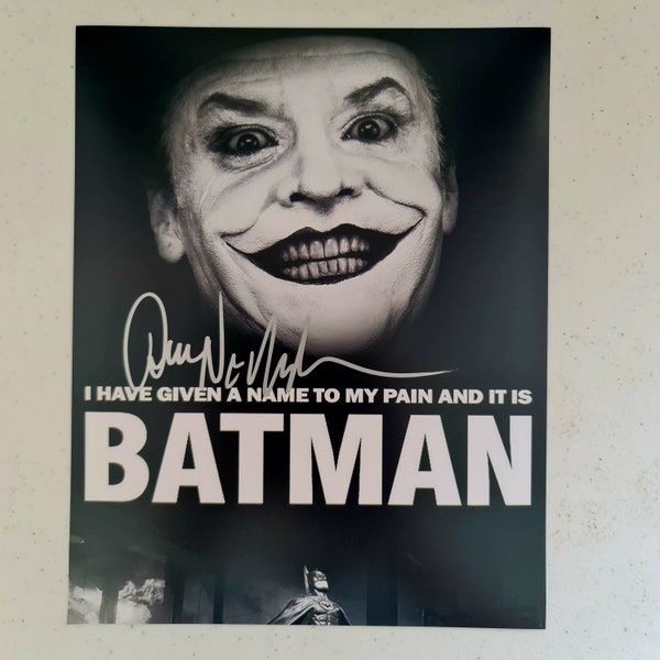 Jack Nicholson Joker Autograph - Etsy