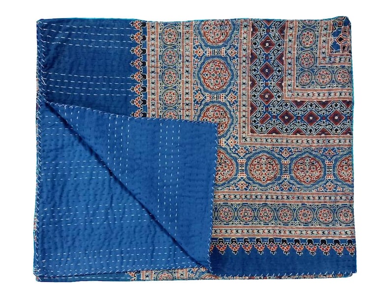 Border Ajrakh Handmade Handblock Print Cotton Block Ajrakh - Etsy