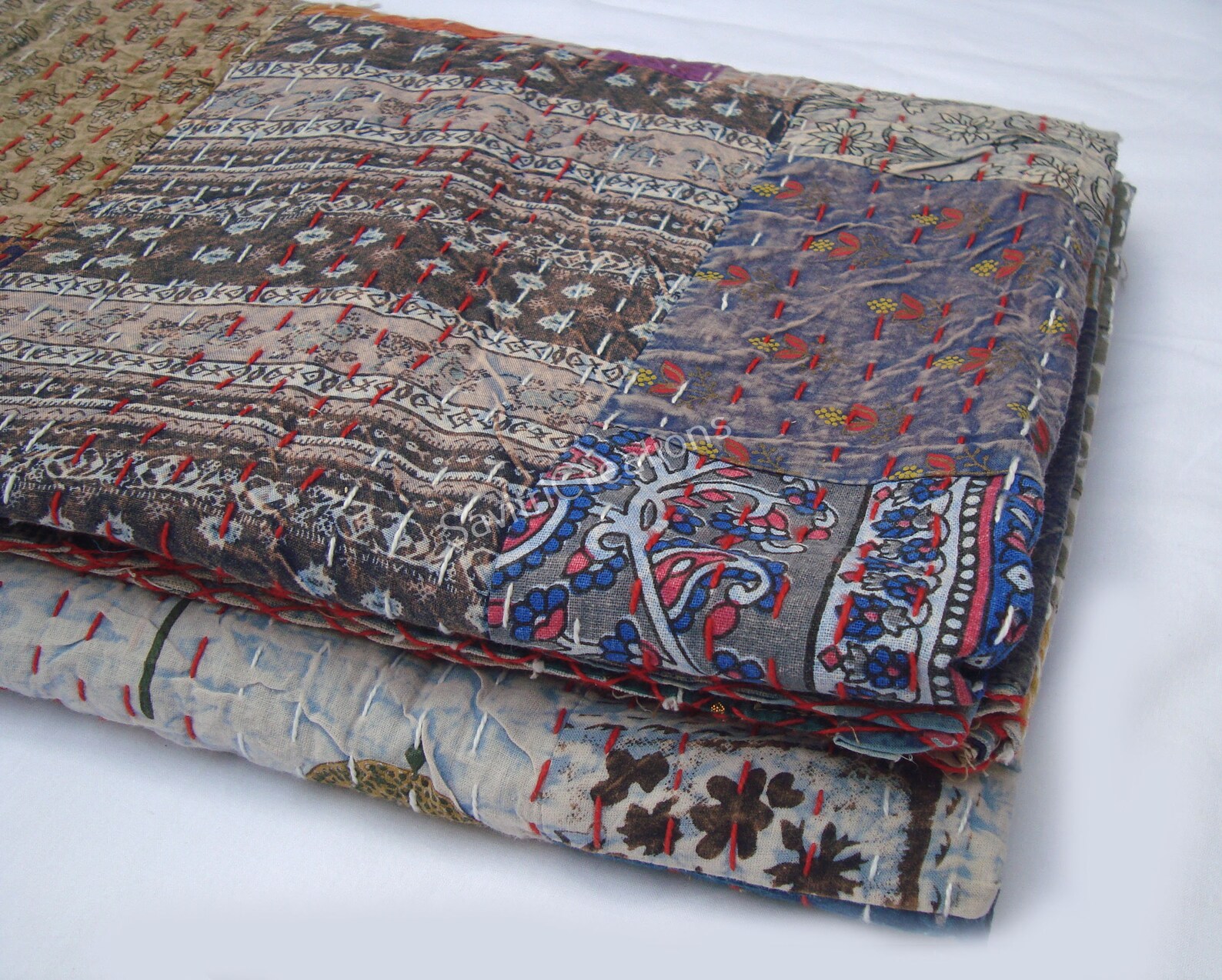 Vintage Handmade Patchwork Quilt Queen Size/twin - Etsy