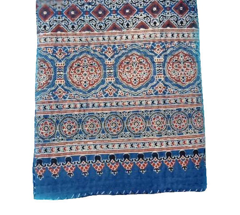 Border Ajrakh Handmade Handblock Print Cotton Block Ajrakh - Etsy