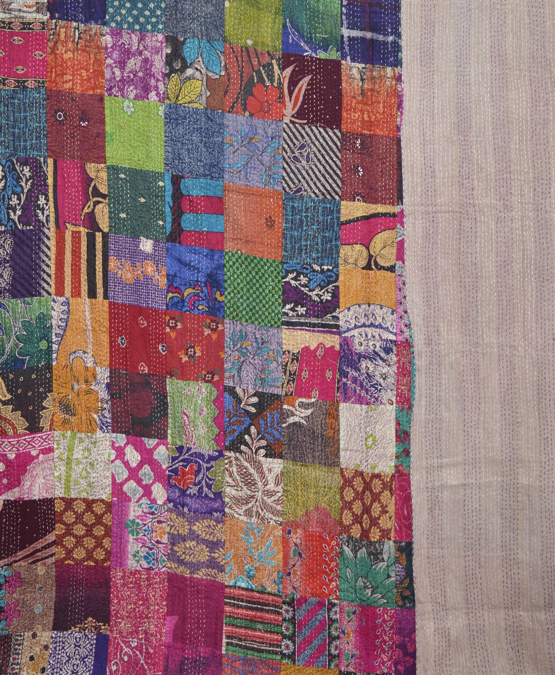 Indian Patchwork Quilt Queen Size Bohemian Treditional Quilts | Etsy