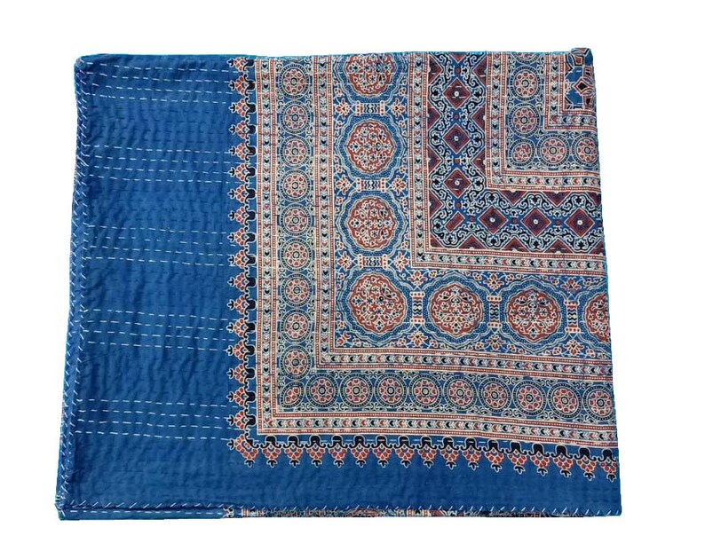 Border Ajrakh Handmade Handblock Print Cotton Block Ajrakh - Etsy