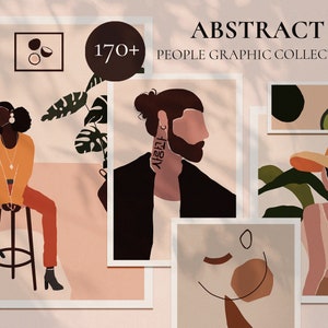 ABSTRACT People Woman Men Prints Collection - Abstract Shapes Abstract ...