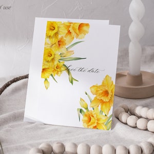 Watercolor Daffodil Clipart - Floral Yellow Daffodil Bouquets ...