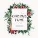 Watercolor Christmas Frame Clipart Winter Wreath Clipart - Etsy
