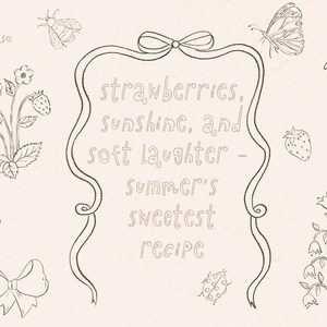 Cottagecore Line Art Whimsy Clipart - Farmcore Hand Drawn Whimsical ...