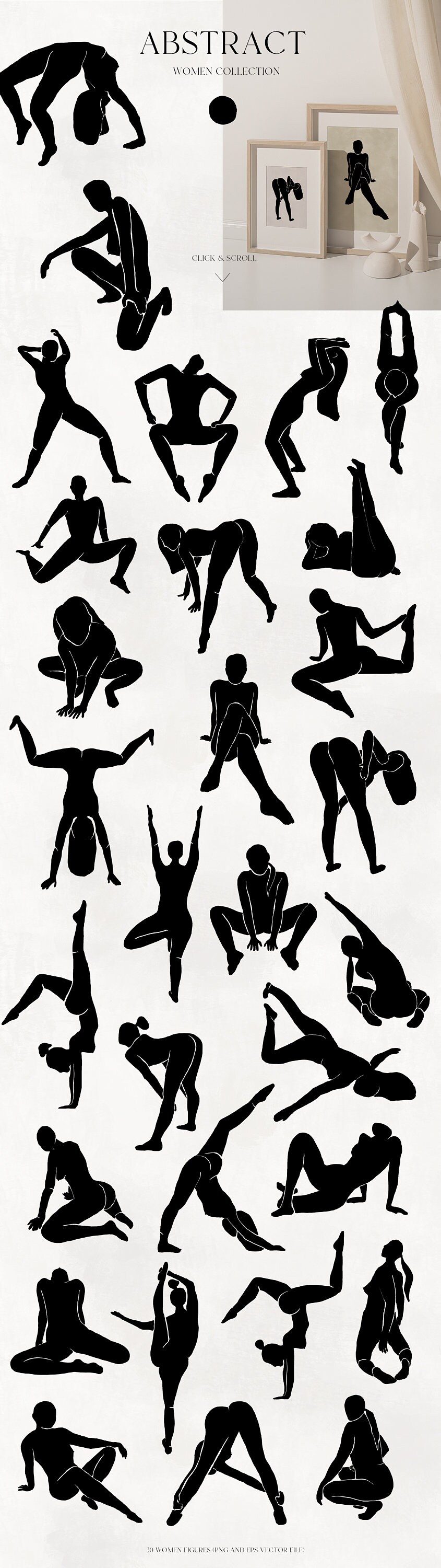 Abstract Woman Bodies Print Collection Abstract Female - Etsy