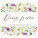 Daisy Watercolor White and Purple Frame Clipart, Wildflower Frame ...