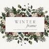 Frame Floral Winter Clipart, Watercolor Christmas Holiday Border Frame ...