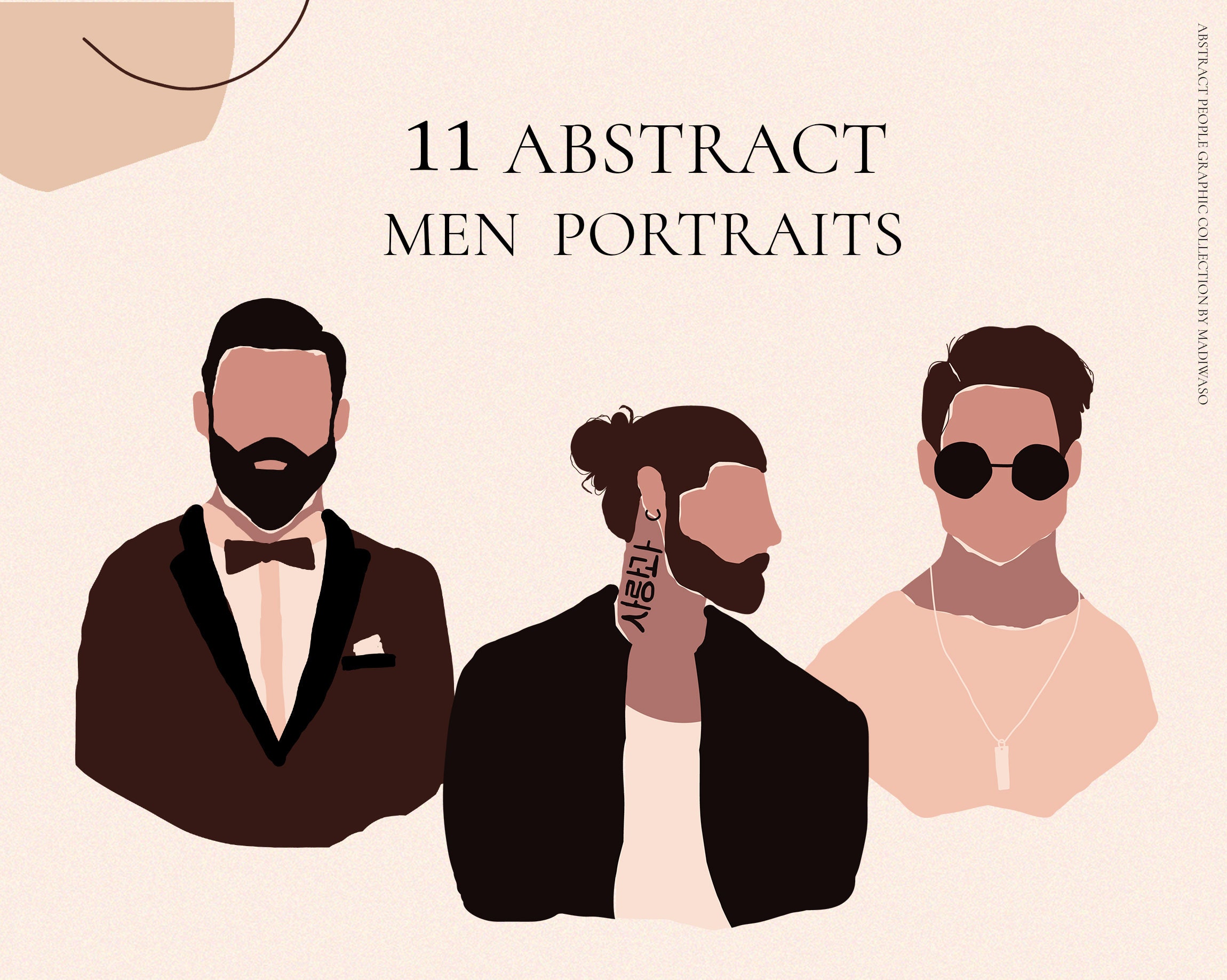 Abstract Men Portraits Abstract Male Poster Man Print Faces - Etsy