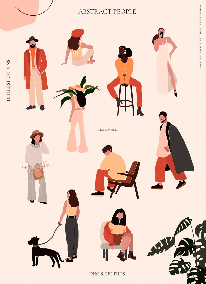 Abstract People Women Men Abstract Poster Print Collection - Etsy