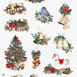 Christmas Clipart, Watercolor Winter Clipart, Christmas Scene ...