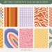 Retro Groovy Digital Paper Set, Scrapbook Paper, Printable Digital ...
