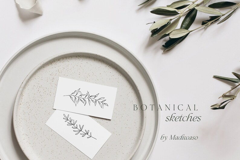 Minimalist Botanical Floral Line Art Clipart Flower Pencil - Etsy