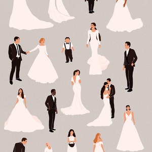 Wedding Abstract Graphic Set – Marriage Wedding Woman Bride Groom ...