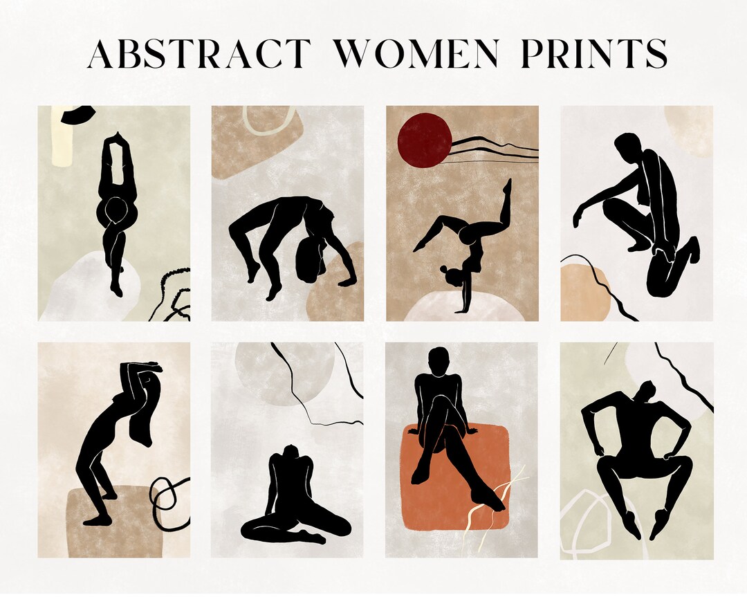 Digital Prints Download Abstract Woman Bodies Wall Art Modern Print ...