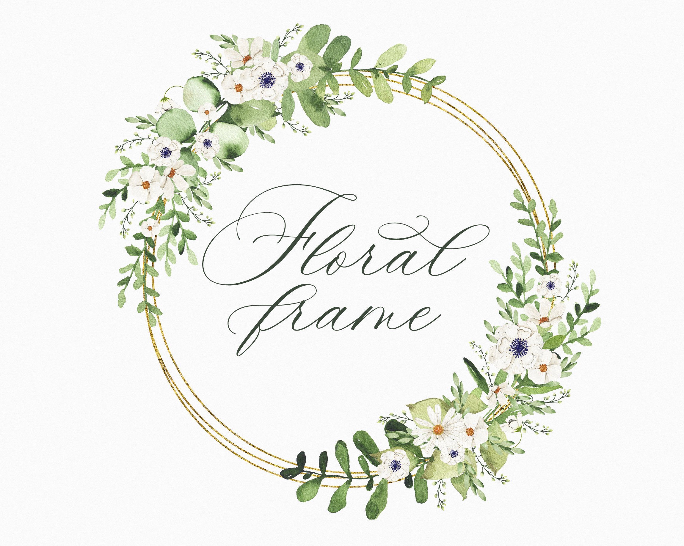 Round Flower Frame Png