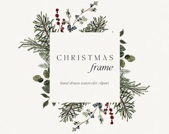 Christmas Frames Bundle SVG Holly Borders Png Floral Frames - Etsy