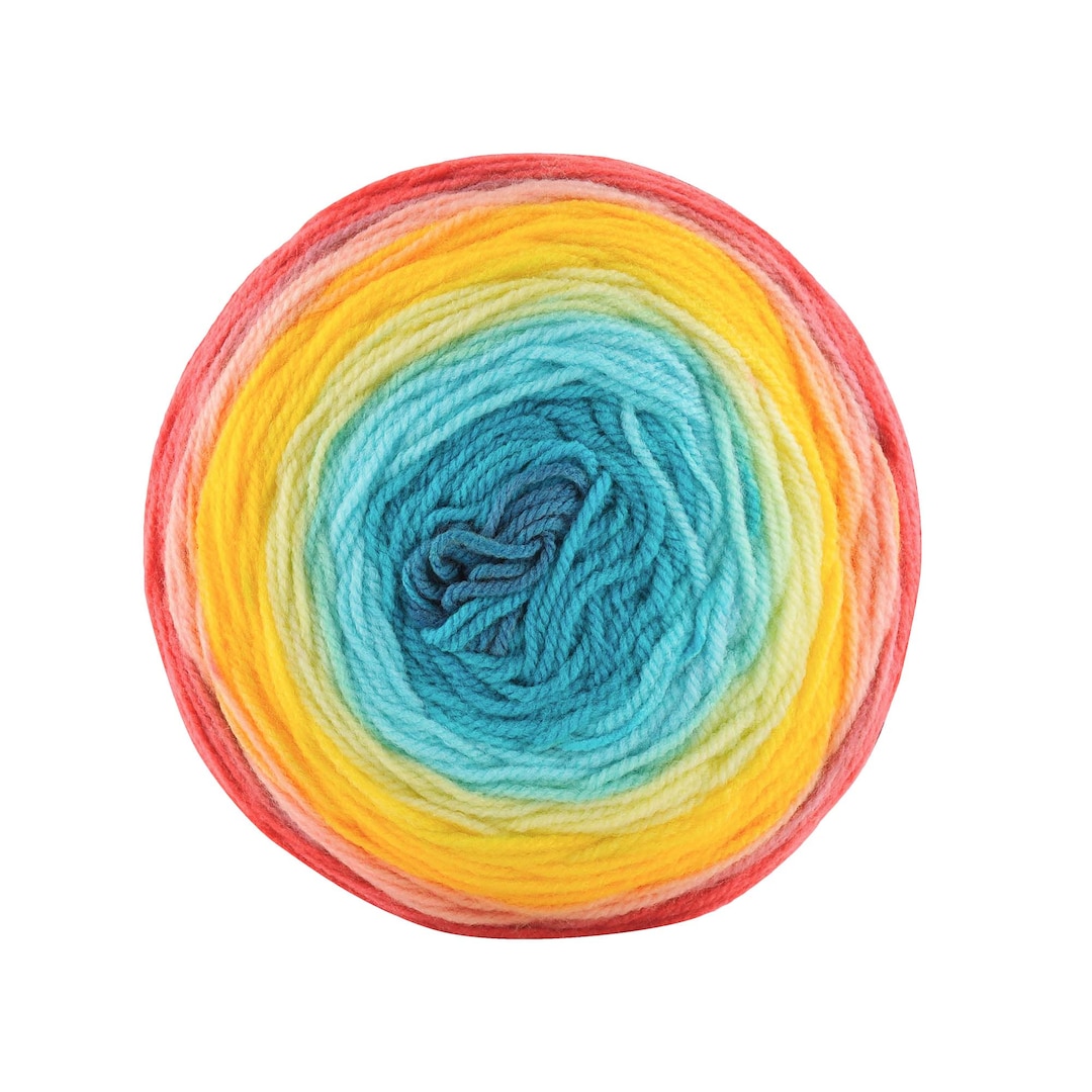 Self Striping Yarn Cake, 150g, Premium Acrylic Yarn Cake, Light Weight ...