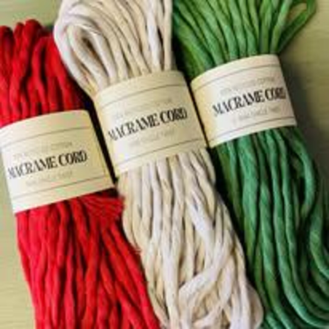 3mm Macrame Cotton Cord- Single Twist - 100% Premium Cotton Various ...