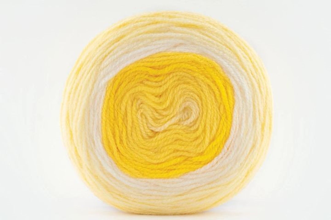 Cicibebe Cake, A Self Striping Double Knitting Yellow Yarn Cake ...