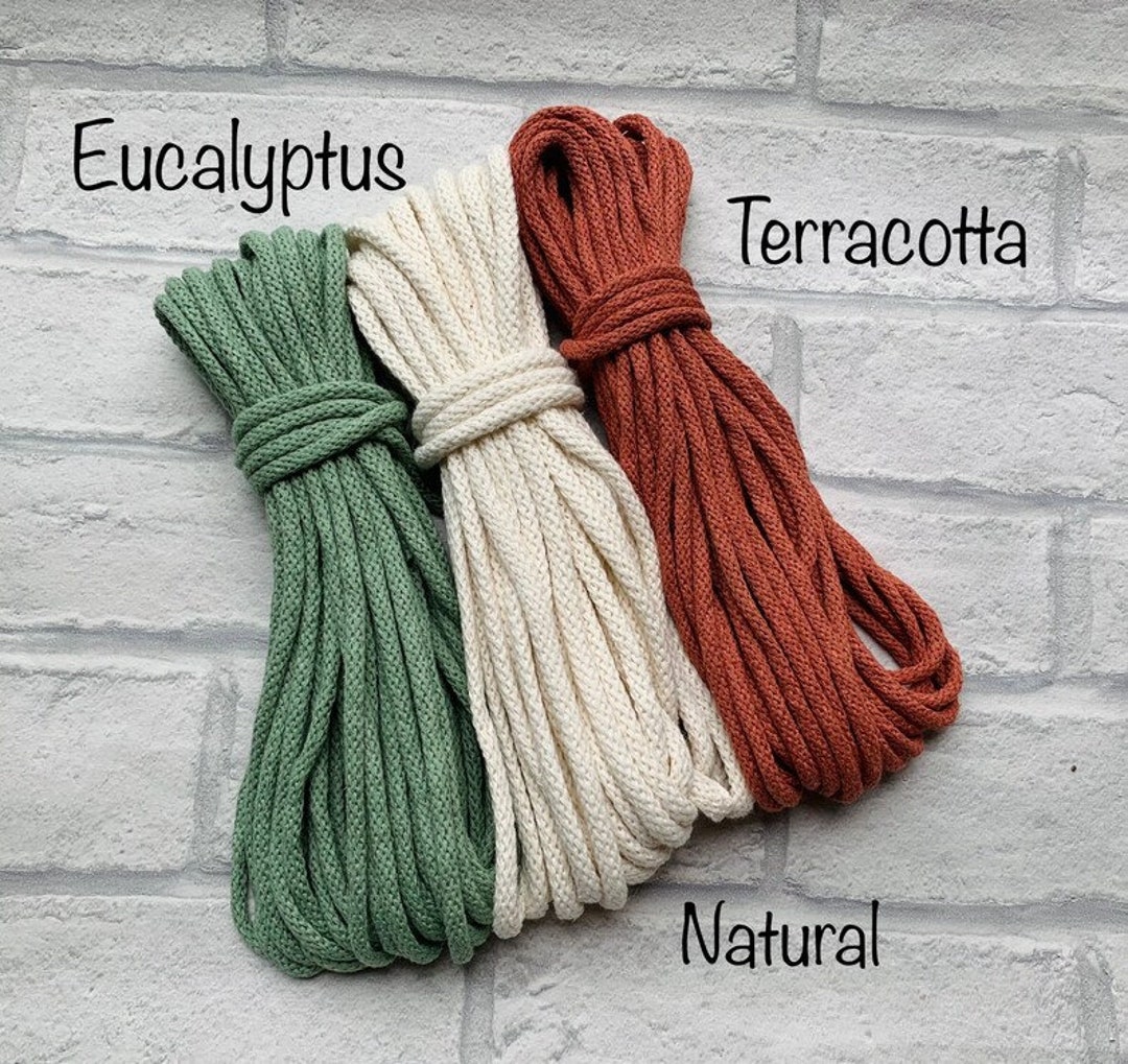 Macrame Braided Cotton 5mm Cord - Macrame Supplies- Made in the UK - Etsy
