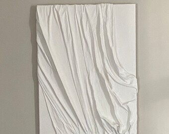 White Textured Wall Art Fabric Textured Canvas - Etsy
