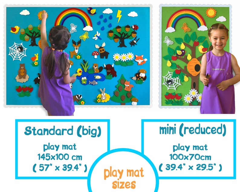 Forest Woodland Animals Toys Felt Board Stories With VELCRO®/ Badger ...