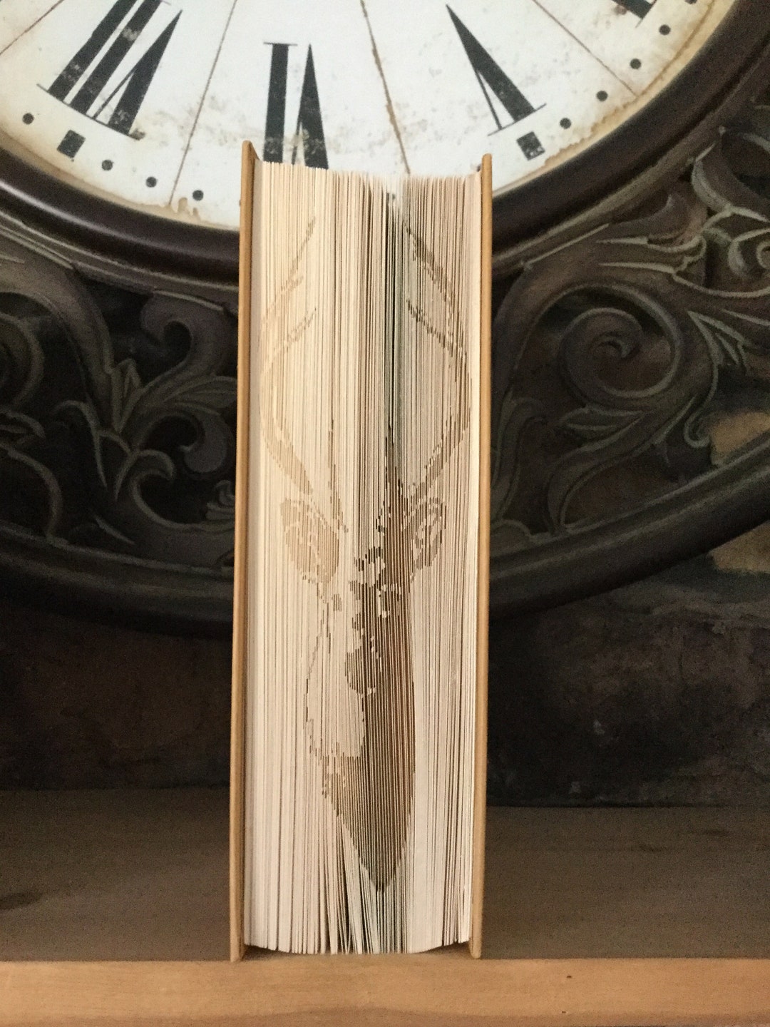 Book Folding Pattern Buck, Folded Book Art Pattern, Deer, Shadow Cut ...