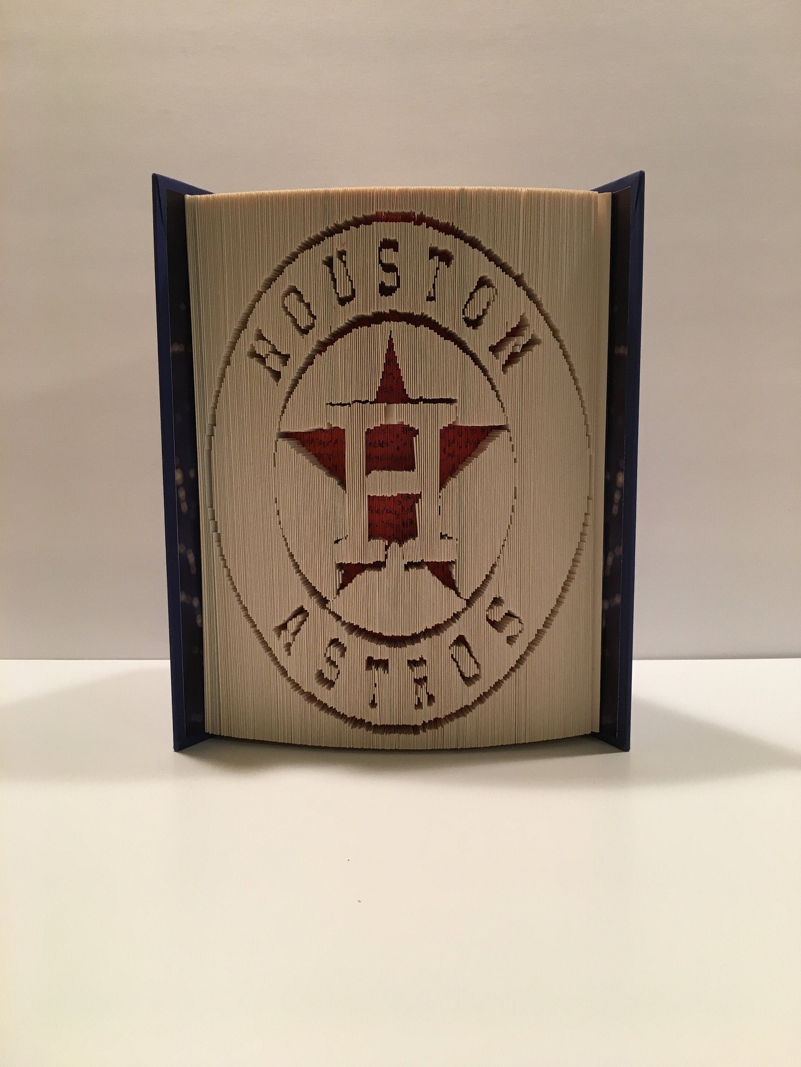 Houston Astros Book Folding Pattern Folded Book Art Pattern - Etsy