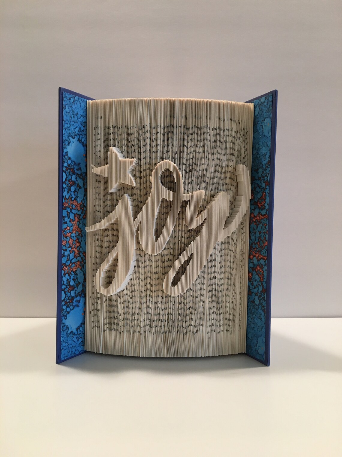 Folded Book Art Pattern - Joy, Pattern for Book Folding, Word Pattern ...