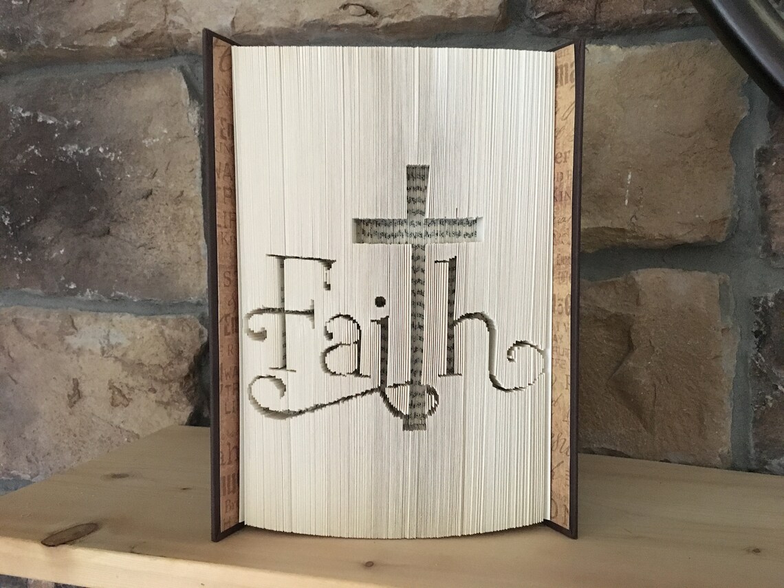 Book Folding Pattern Faith Folded Book Pattern Faith - Etsy