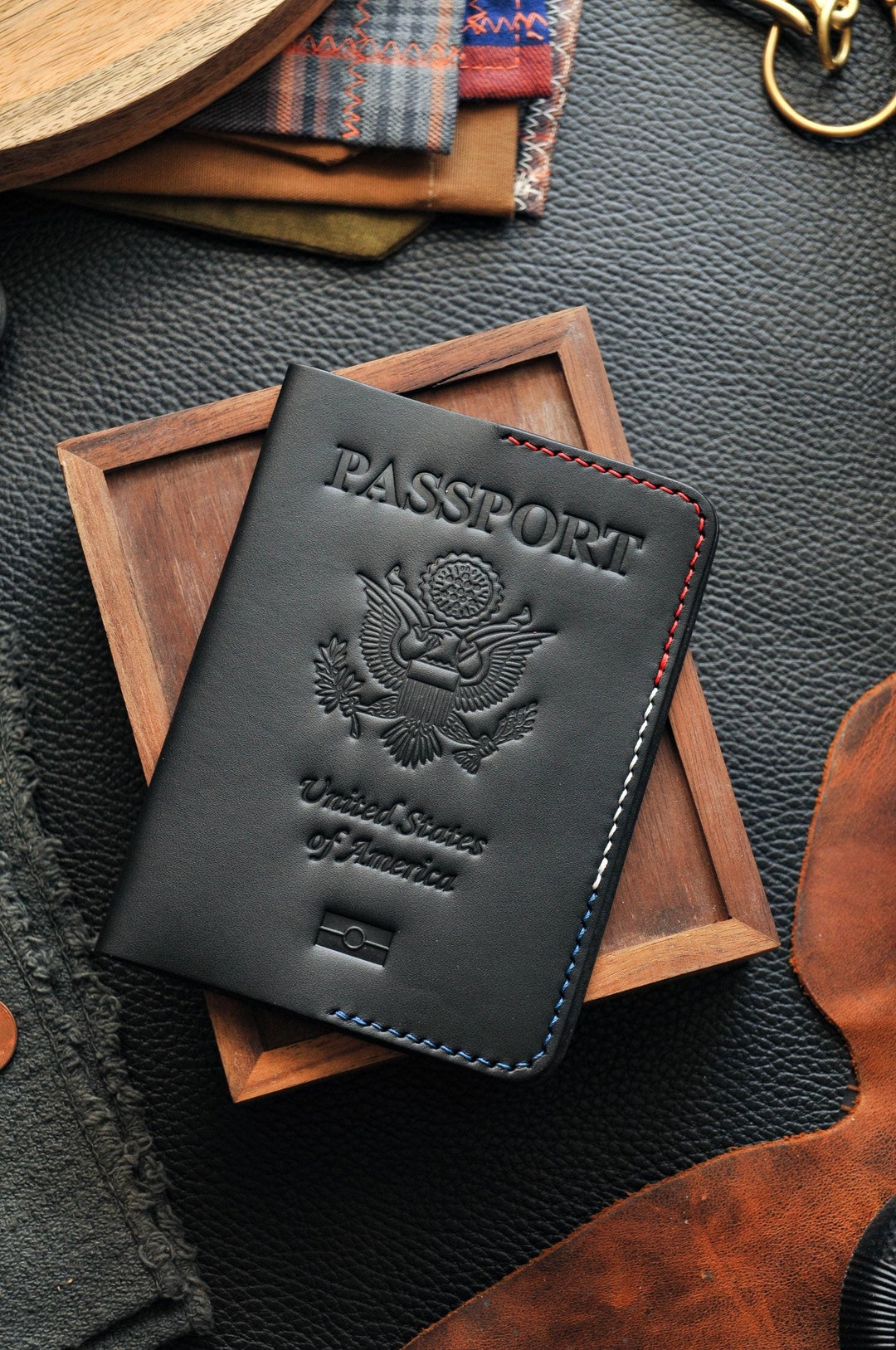 Leather Holder for American Passport, USA Passport, Gift for Traveller ...