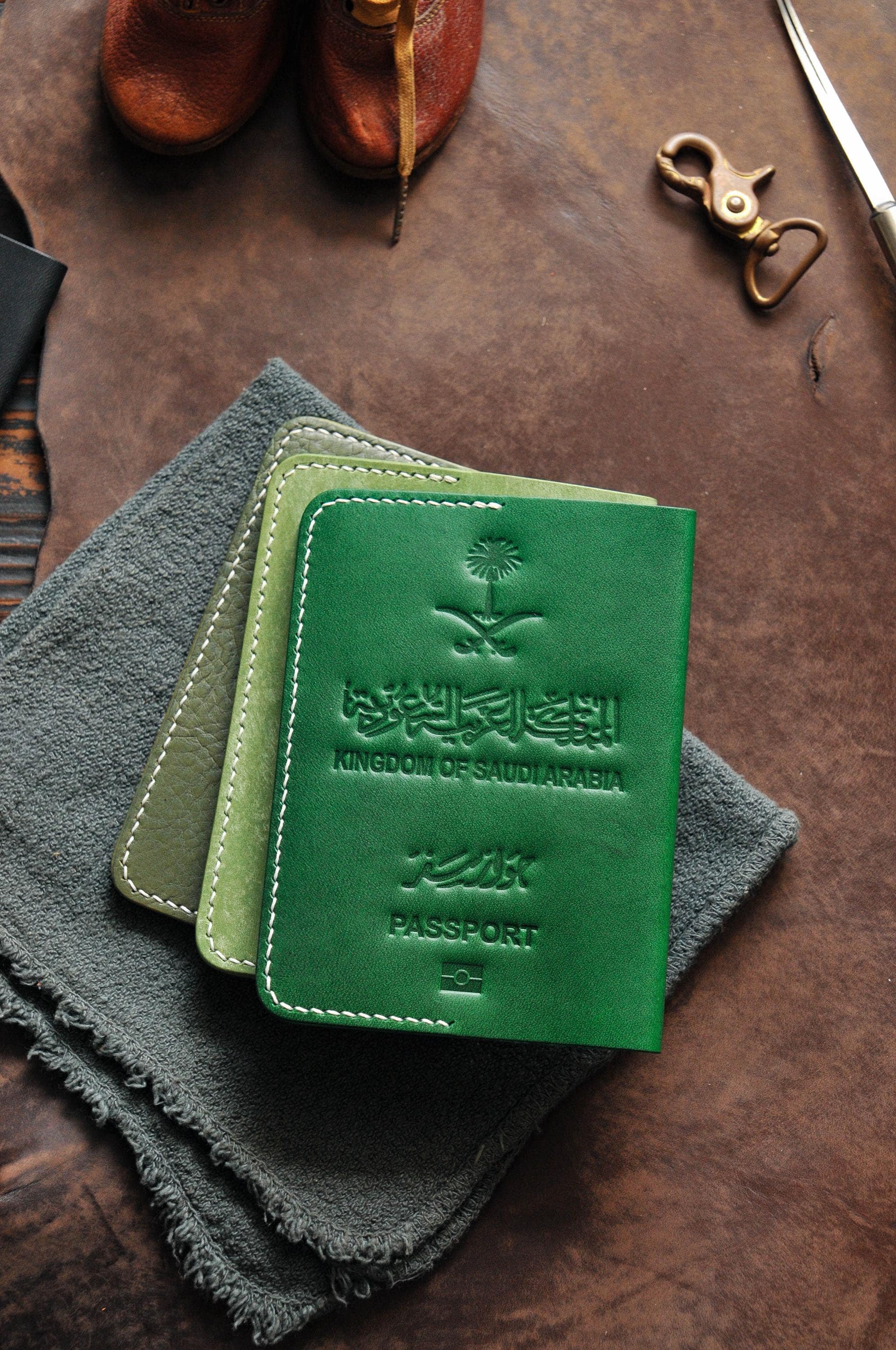 Leather Holder for Saudi Arabia Passport, Saudi Arabia Passport, Arabic ...