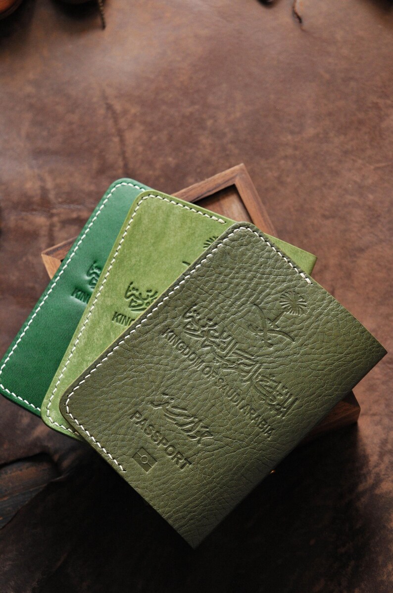 Leather Holder for Saudi Arabia Passport, Saudi Arabia Passport, Arabic ...