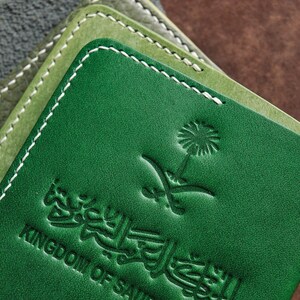 Leather Holder for Saudi Arabia Passport, Saudi Arabia Passport, Arabic ...