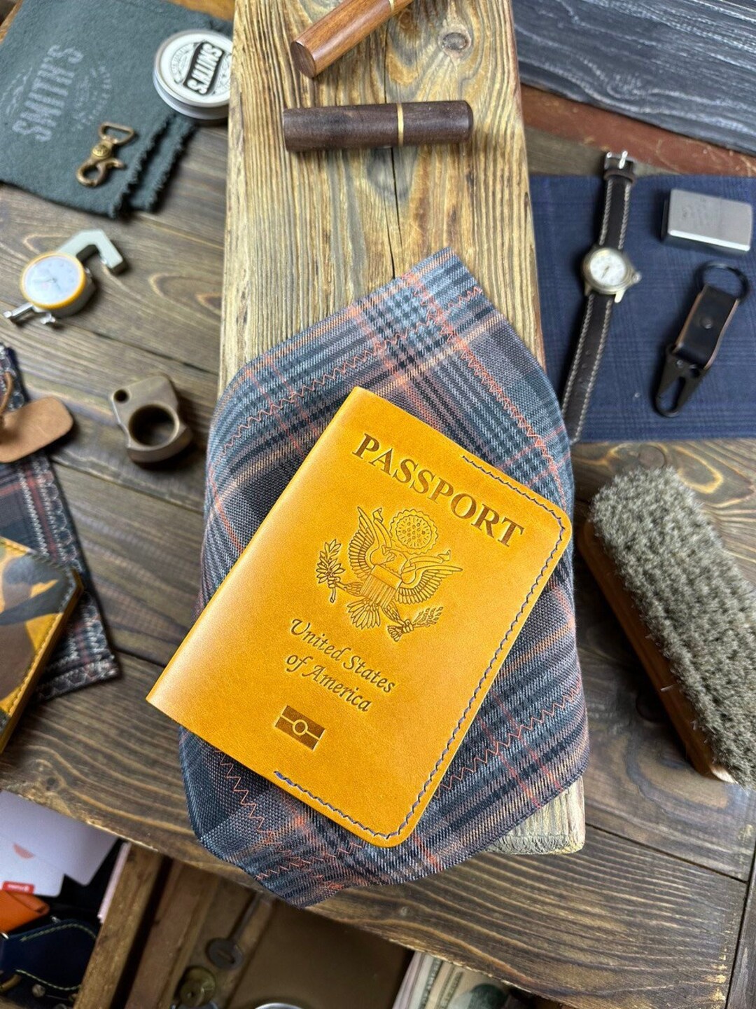 Yellow Leatheer Passport Cover for American, Passport Holder, USA ...