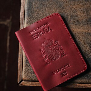 Leather Holder for Spanish Passport, Spain Passport, Gift for Treveler ...