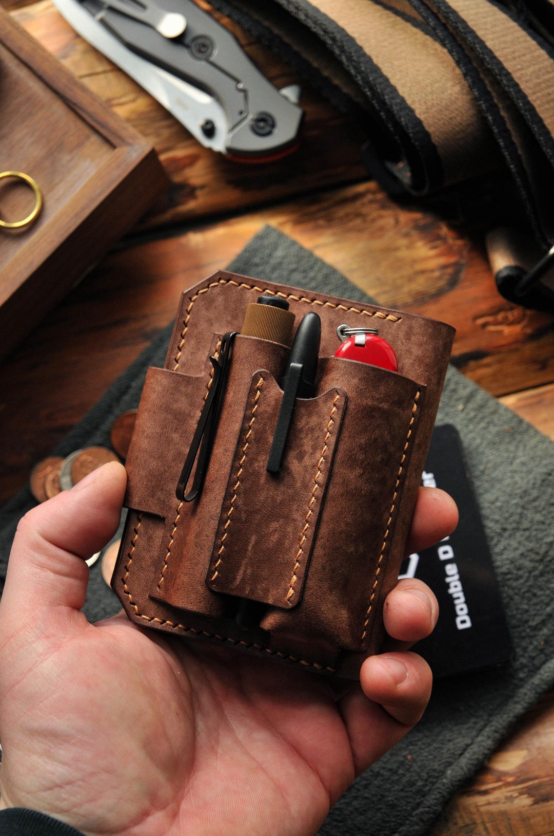 EDC Wallet, EDC Pouch, EDC Organizer, Victorinox Spartan, Fisher Pen ...