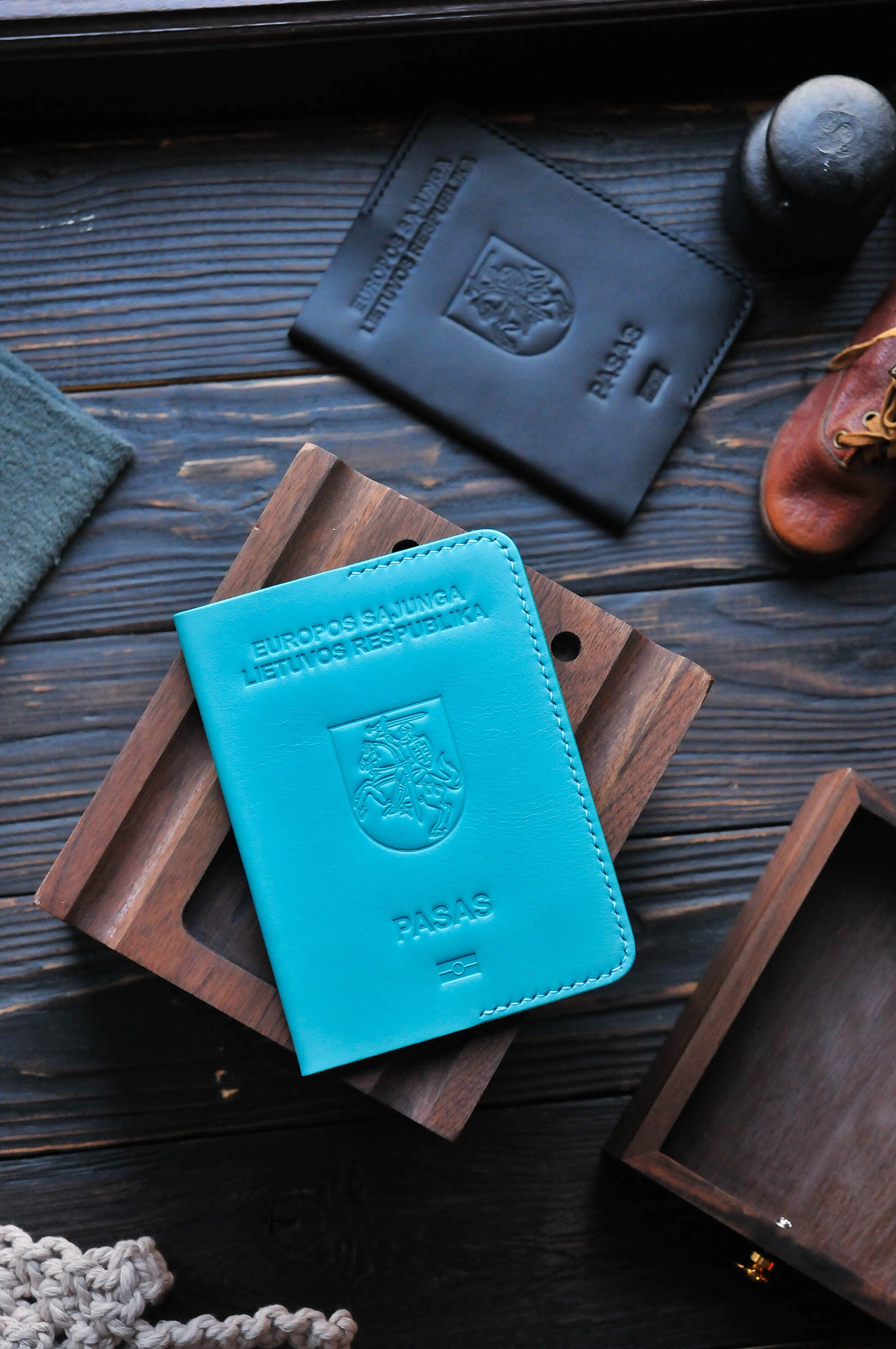 Leather Holder for Lithuanian Passport, Lithuania Passport, Gift for ...